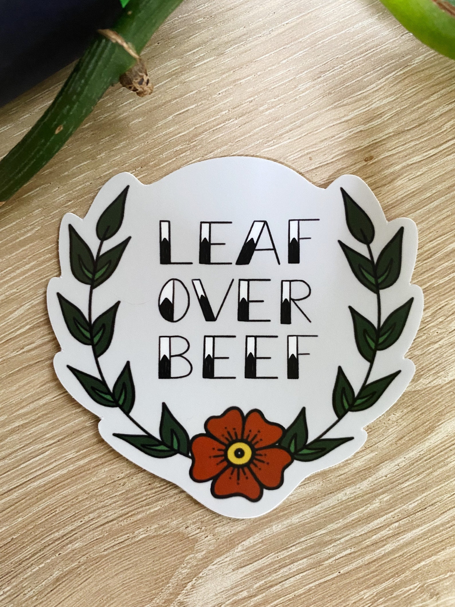 STICKER PACK: 4 Vegan Plant Based Stickers, Spooky Vegetarian Sticker ...