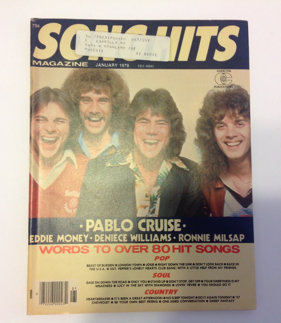Song Hits Magazine January 1979 Pablo Cruise Cover Vintage - Etsy