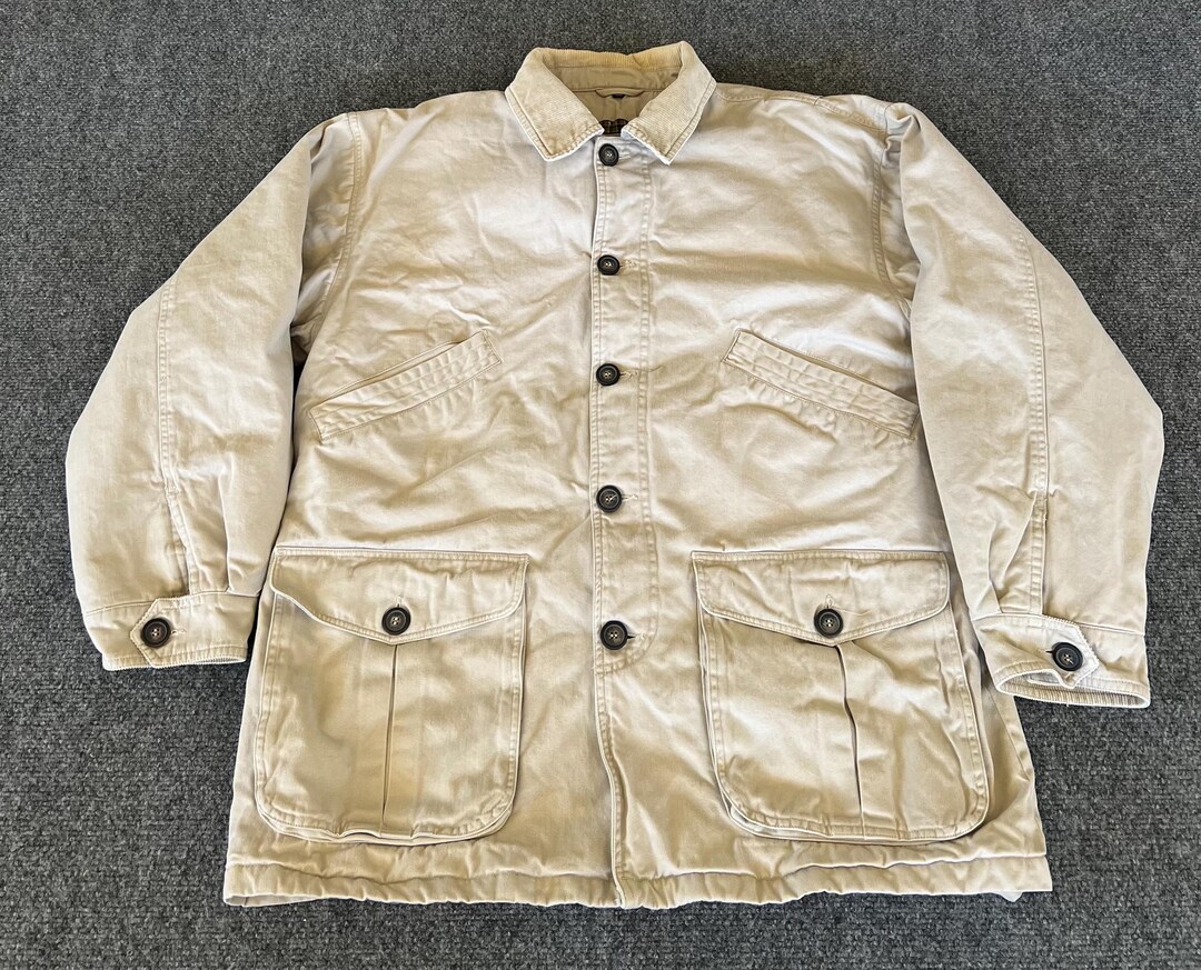 North Bay Mens Chore Jacket Khaki Corduroy Collar Barn Coat Outdoor ...