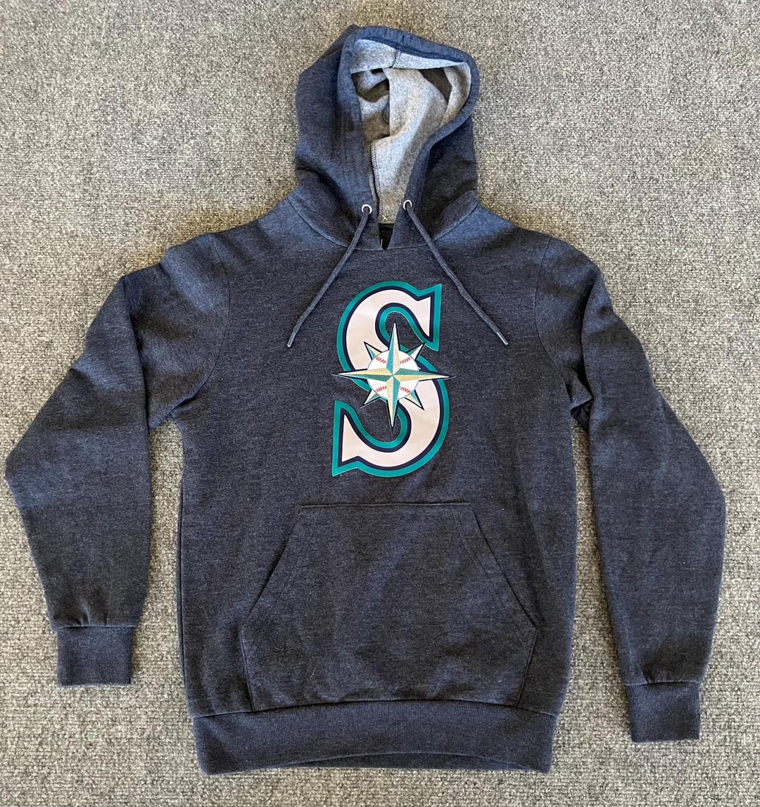 Seattle Mariners Mens S Hoodie Blue Retro Compass Baseball S Logo ...