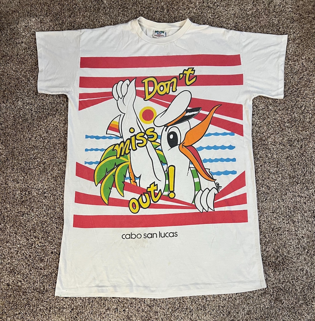 Cabo San Lucas VTG Beach Tshirt Dress Cover-up Arli Seagull One Size ...