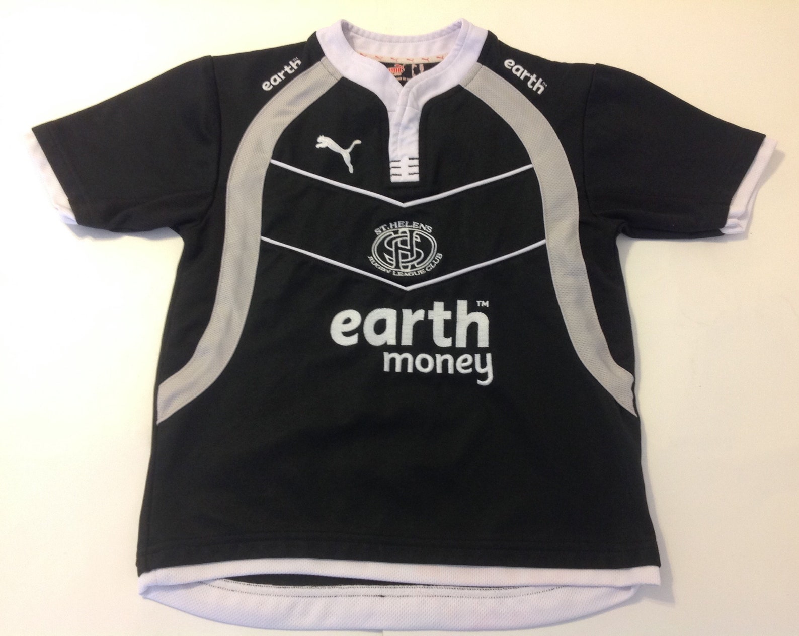 St. Helens Rugby League Jersey Black Embroidered Puma Youth - Etsy