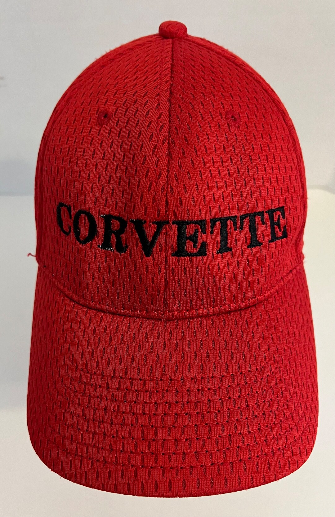 Corvette C5 Hat Red Mesh A-flex Stretch Chevy Muscle Car Classic Sports ...