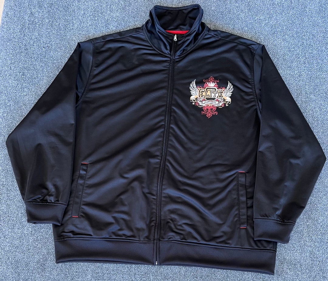 MMA Elite Y2K Men’s XL Track Jacket Black Zip Tattoo “pride and Pain ...