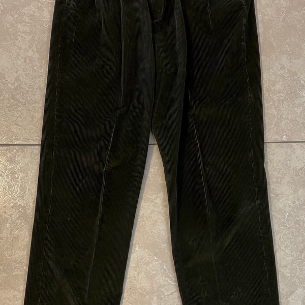 Pleated Corduroy Pants - Etsy