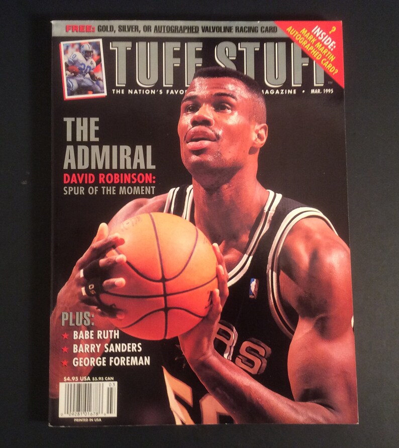 Vintage Tuff Stuff Magazine March 1995 David Robinson Cover - Etsy