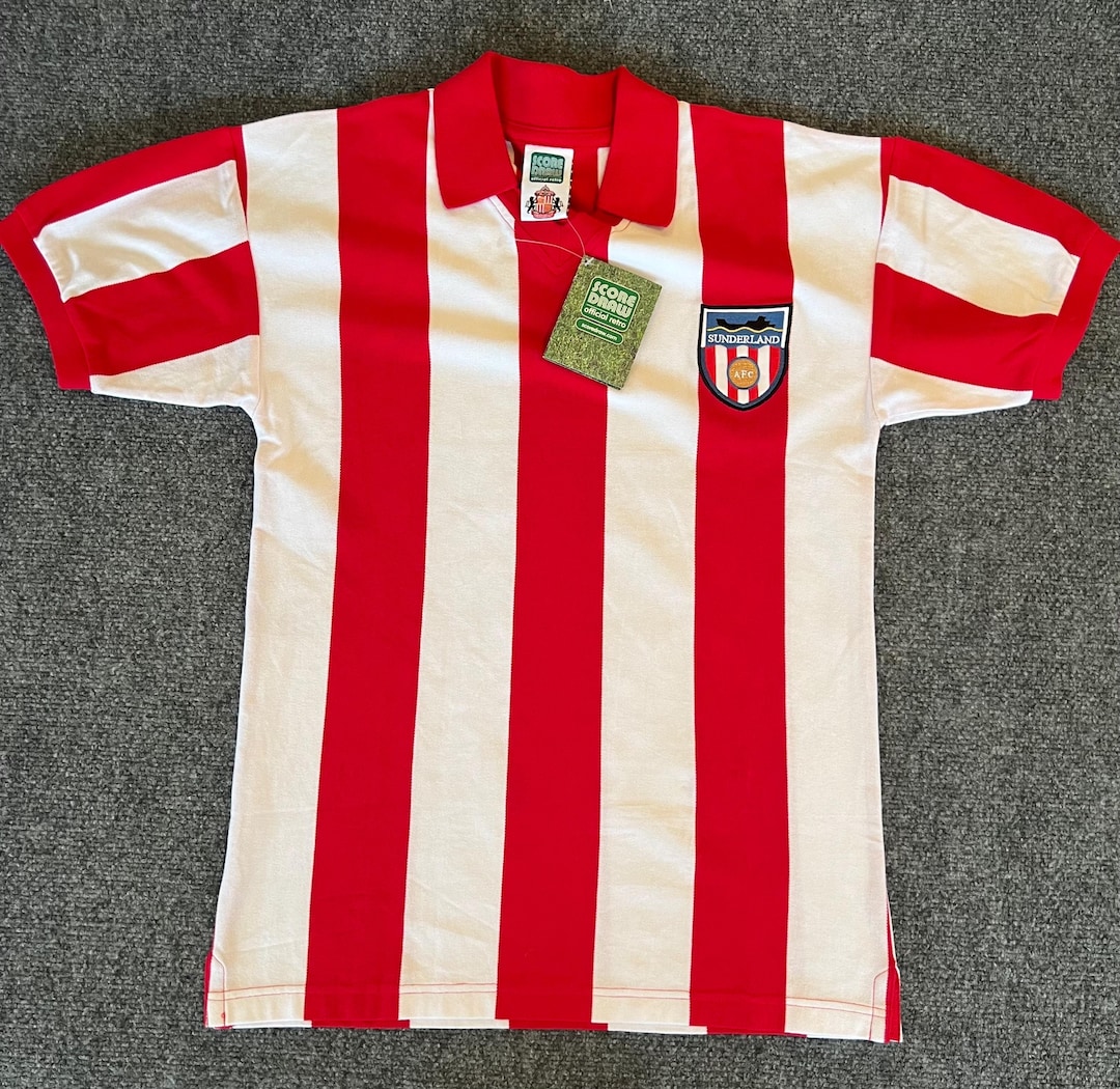 Sunderland NWT Score Draw Retro Football Soccer Jersey Polo Shirt 1978 ...