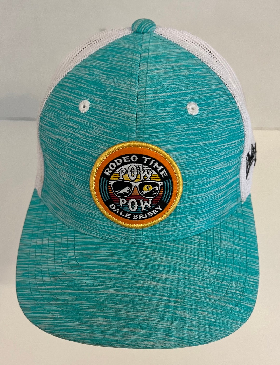 Dale Brisby Rodeo Time Hat Snapback Trucker Blue White Mesh Rock & Roll ...