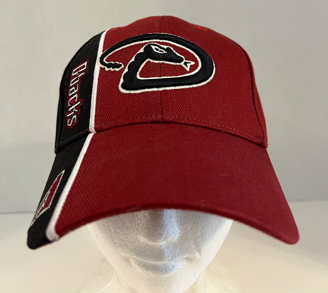 Arizona Diamondbacks Hat New Strap Back Maroon Black Snake D Logo TEI ...