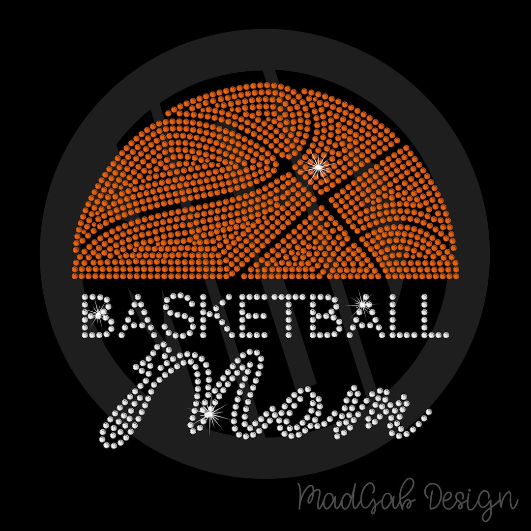 Basketball Mom Rhinestone Template Design EPS & SVG - Etsy