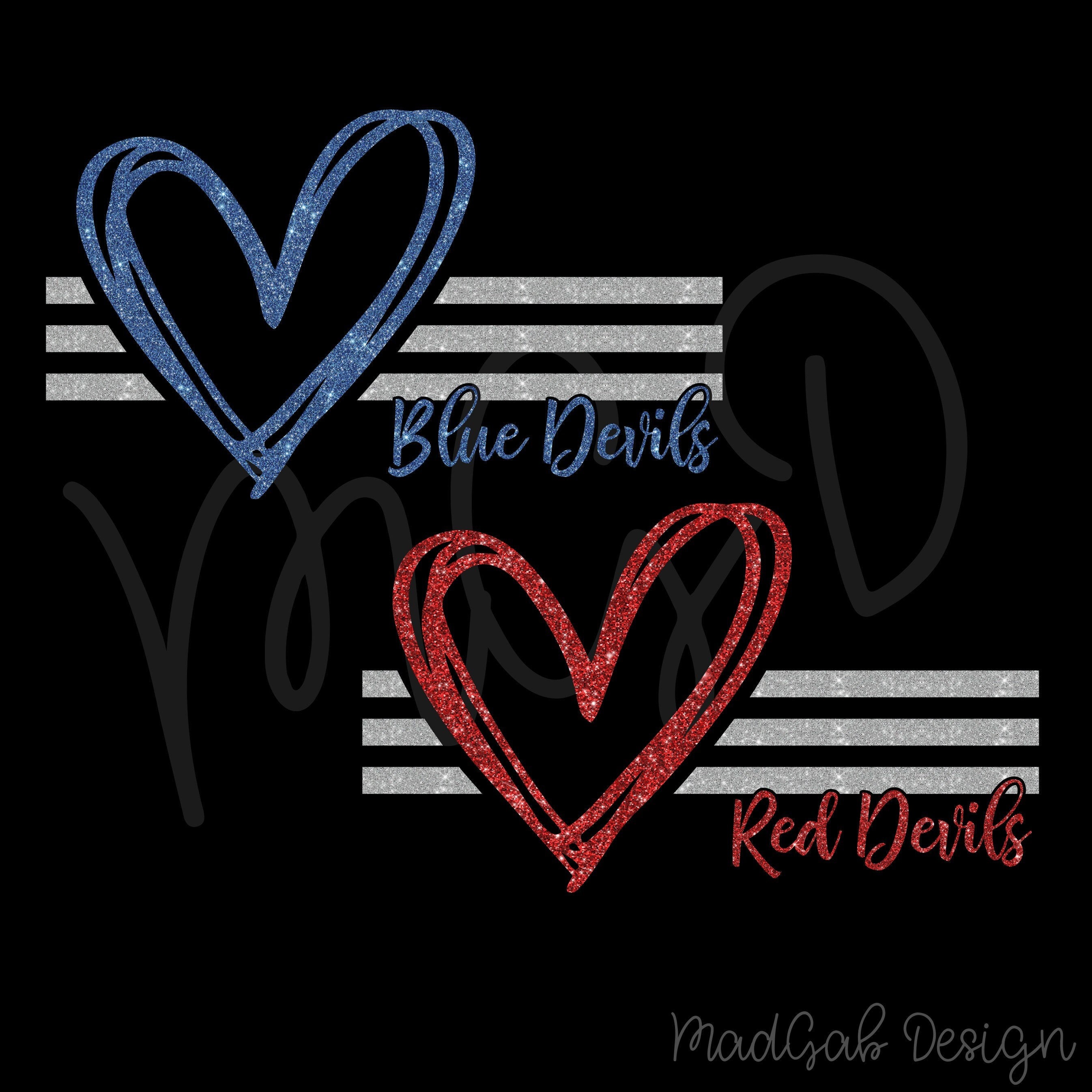 Red Devils & Blue Devils SVG Bundle Vinyl Cut Files - Etsy