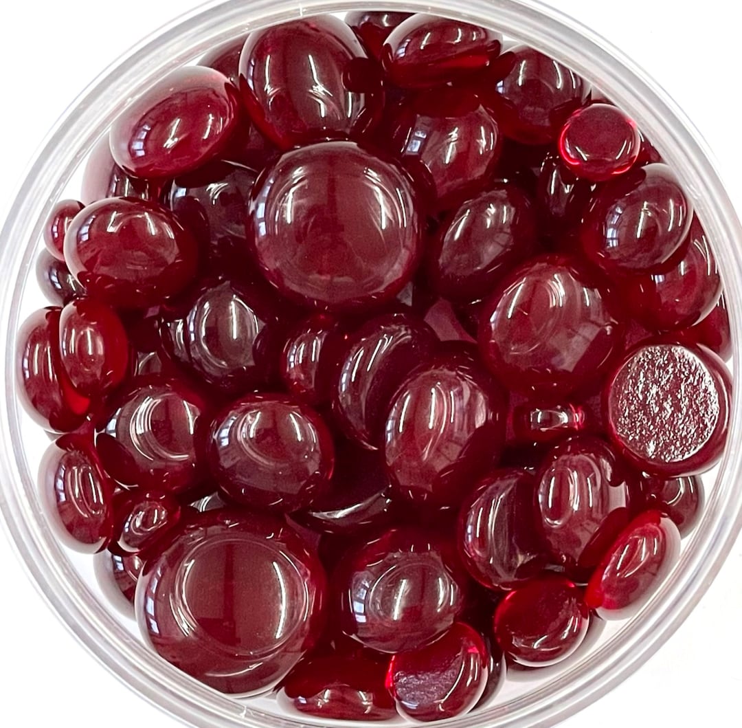 Red Transparent Dots - Bullseye Glass 90coe - 25g - Etsy UK