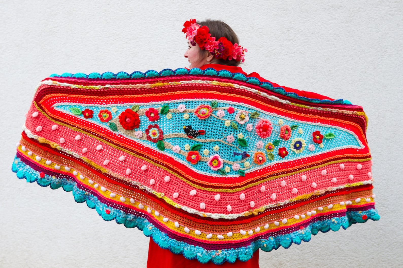 Spanish Tutorial Crochet Shawl Polleviewrap - Etsy
