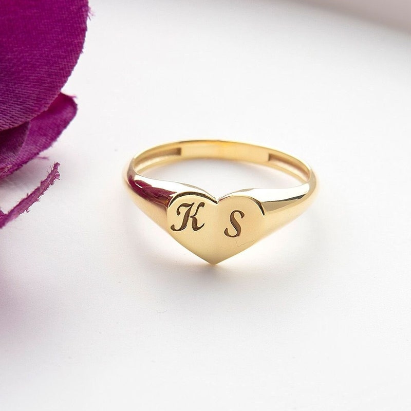 Heart Shaped Ring - Etsy