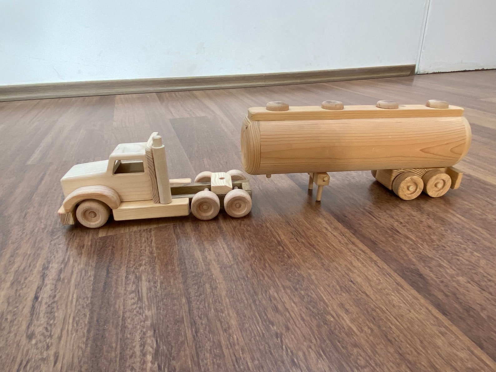 Tony the Large Tanker - a Wooden Semi-trailer Toy Truck, Eco-friendly ...