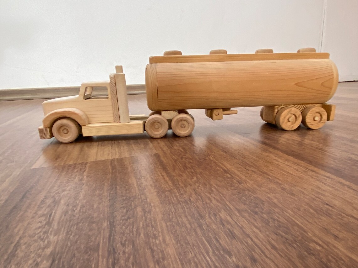 Tony the Large Tanker - a Wooden Semi-trailer Toy Truck, Eco-friendly ...