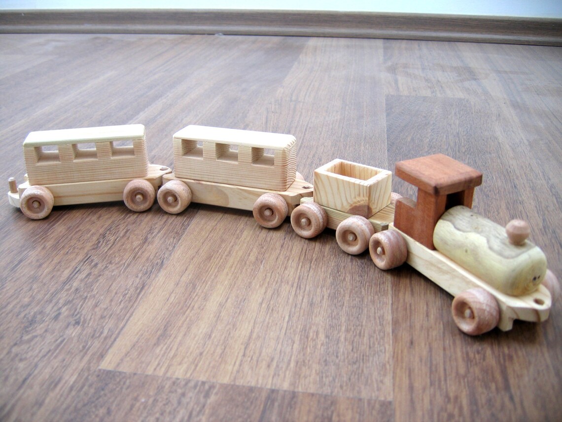 Trini the Wooden Toy Train - Etsy