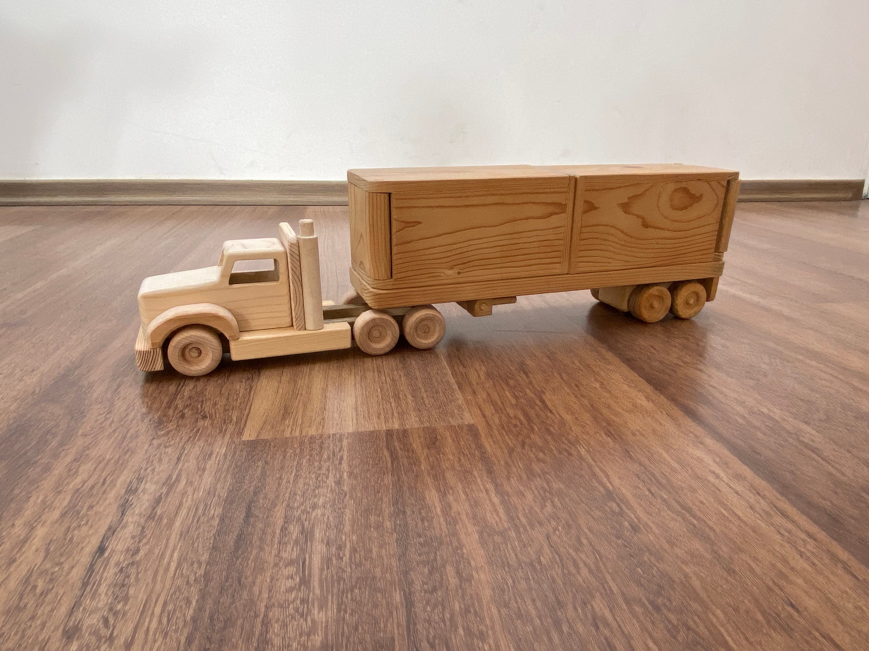Anton, Containers Truck a Wooden Toy With Two Containers Natural ...