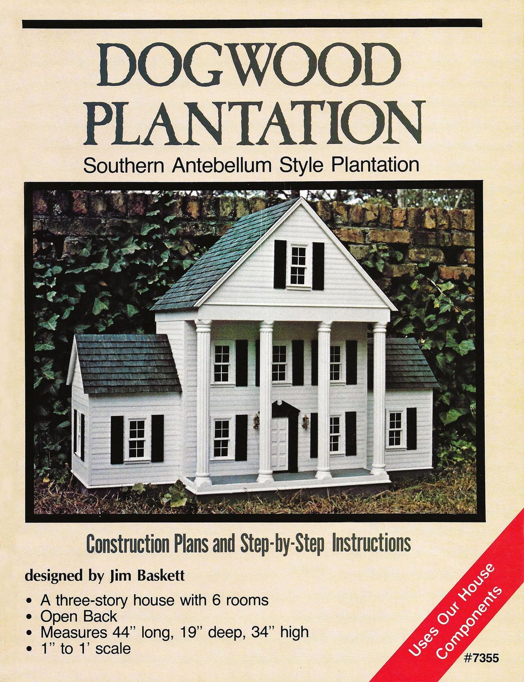 Vintage Miniature 1:12 Dollhouse Woodworking Plans Book - Dogwood ...