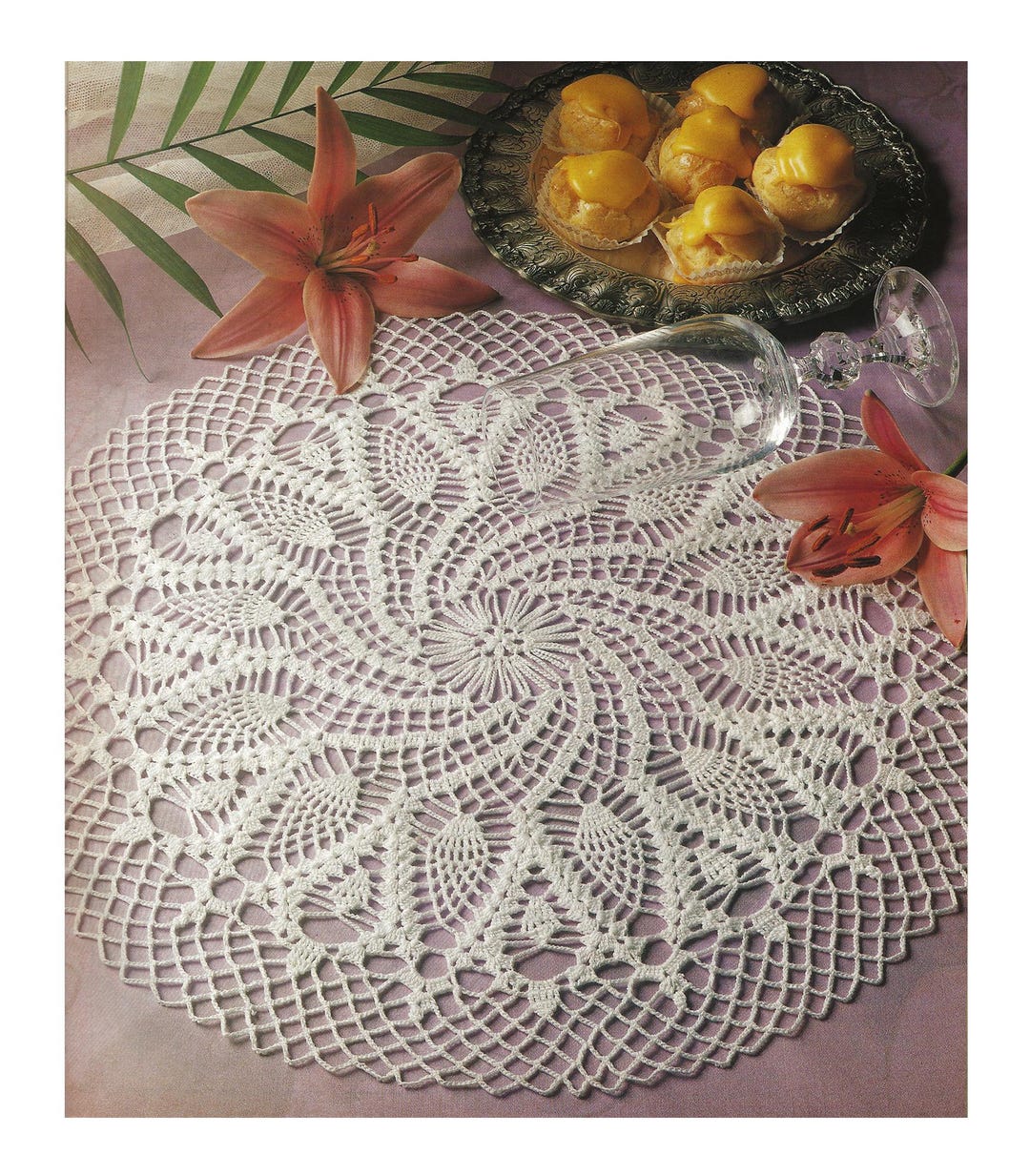 Elegant Round Crochet Doily Pattern - 14 1/4" in Dia - "pirouete ...