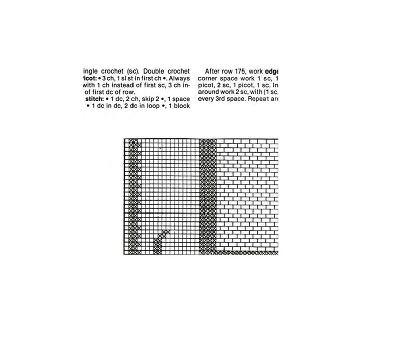Filet Crochet Oblong Table Mat Doily Pattern - 44" Long - "flower ...
