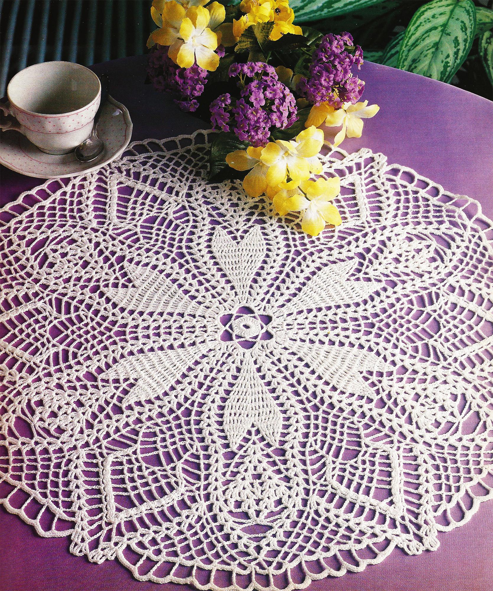 Beautiful Round Crochet Doily Pattern - 16 3/4" in Diameter ...