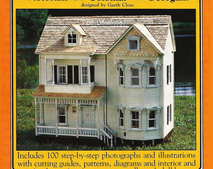 Vintage Woodworking Plans -- 3 Separate Dollhouse Builds -- 1:12 ...