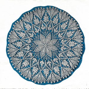 1955 Vintage Crochet Doily Pattern - "cluster Stitch Doily" - 16 ...
