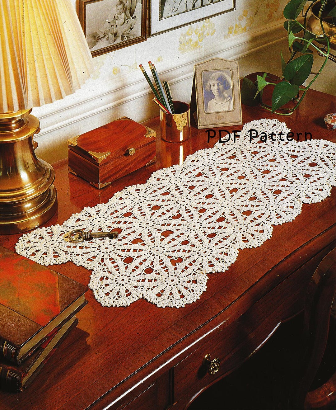 Crochet Table Mat Runner Doily Pattern - 26