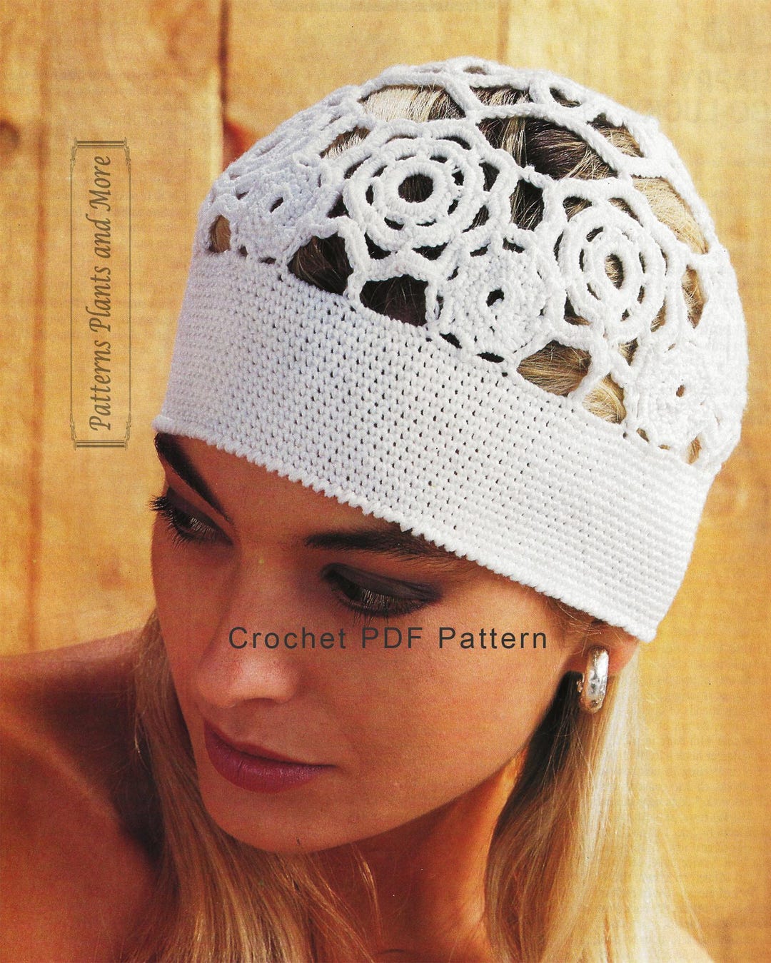 Vintage Crochet Juliet Mesh Beanie Skull Cap Wedding Hat Pattern ...