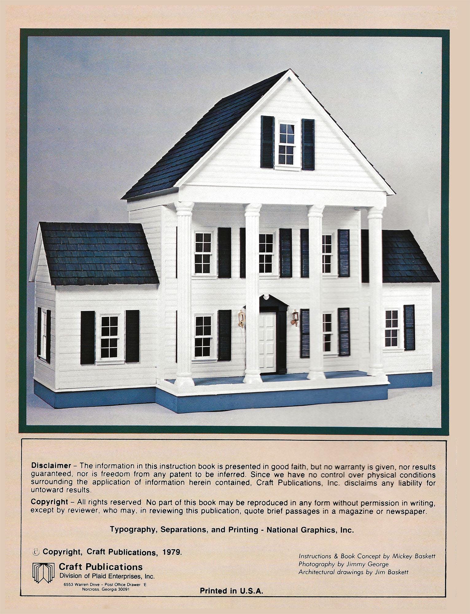 Vintage Miniature 1:12 Dollhouse Woodworking Plans Book - Dogwood ...