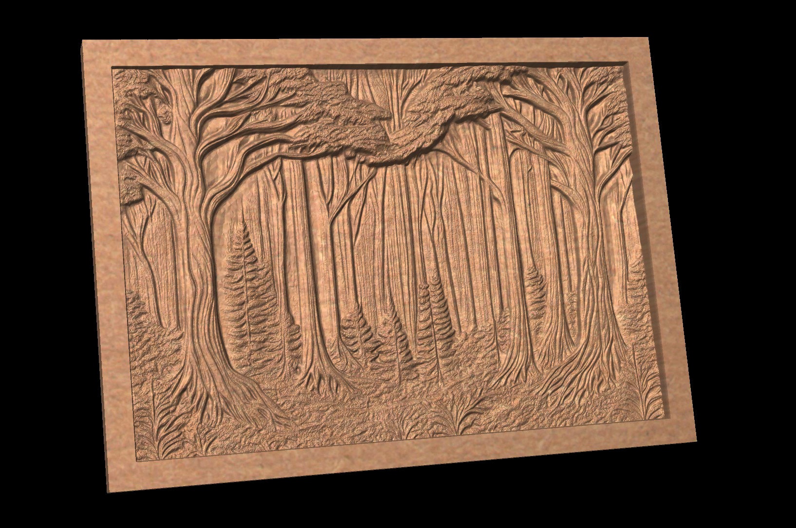 Tree Forest, STL Model, CNC Router, Art, Wall Decor, CNC, Art, Wall Art ...