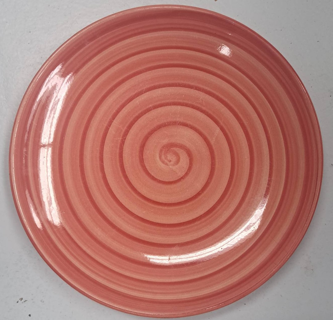 Swirl RED Color Swirl Designs, Handpainted Collection Collectible Side ...