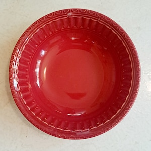 New JCP Home RED Color Small Collectible Ceramic Bowl - Etsy