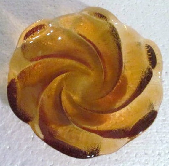 Vintage FENTON Amber Color Mid-Century Modern Collectible | Etsy