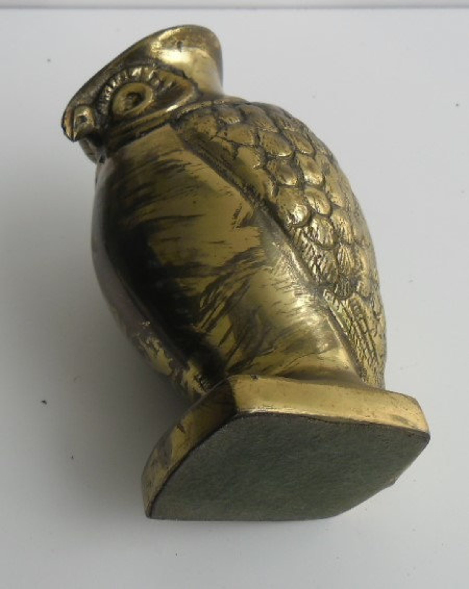 Vintage Solid Brass Collectible Owl Mid Century Large Handmade - Etsy