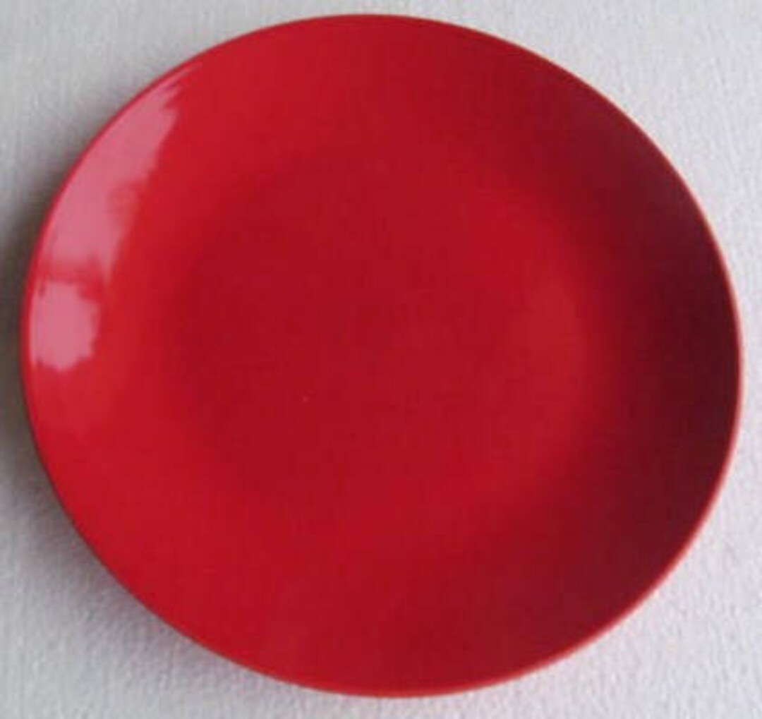 Hand Painted Red Glazed Ceramic Side Plate - 8" Simple Dining - Etsy