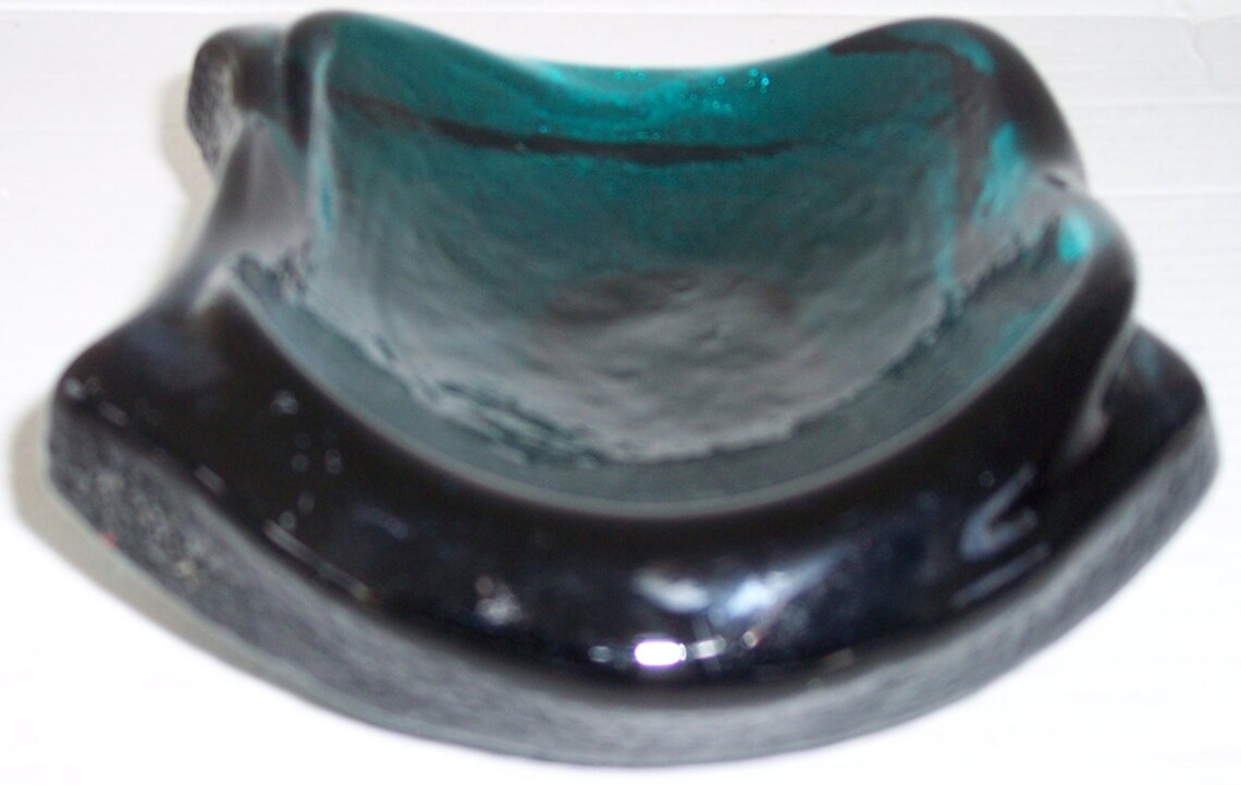 Vintage 1950's Blenko Aqua Green Color Handmade Sculptured - Etsy