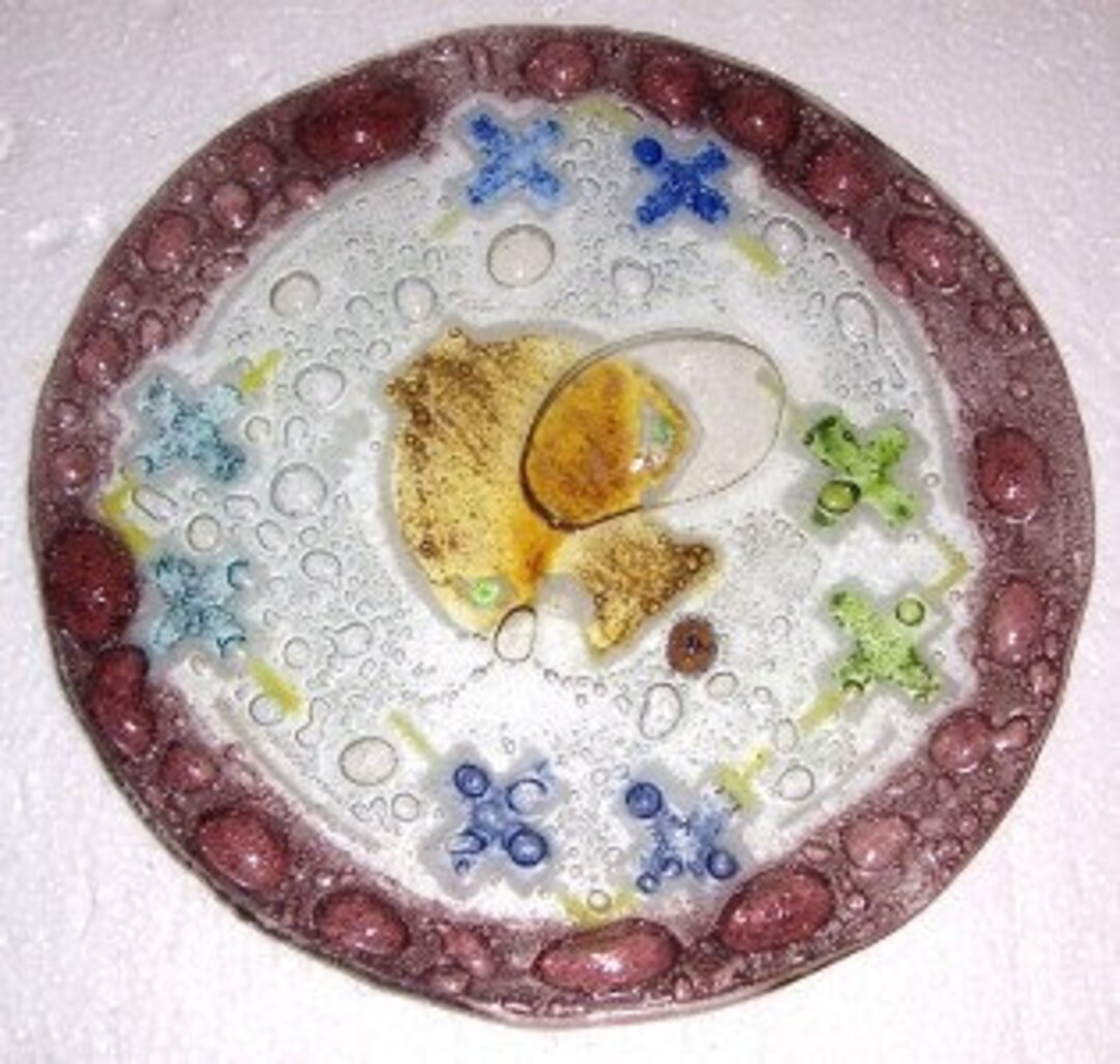 Hand-blown Multi-colored With Air Bubbles & Designs Display Plate 9 1/2 ...