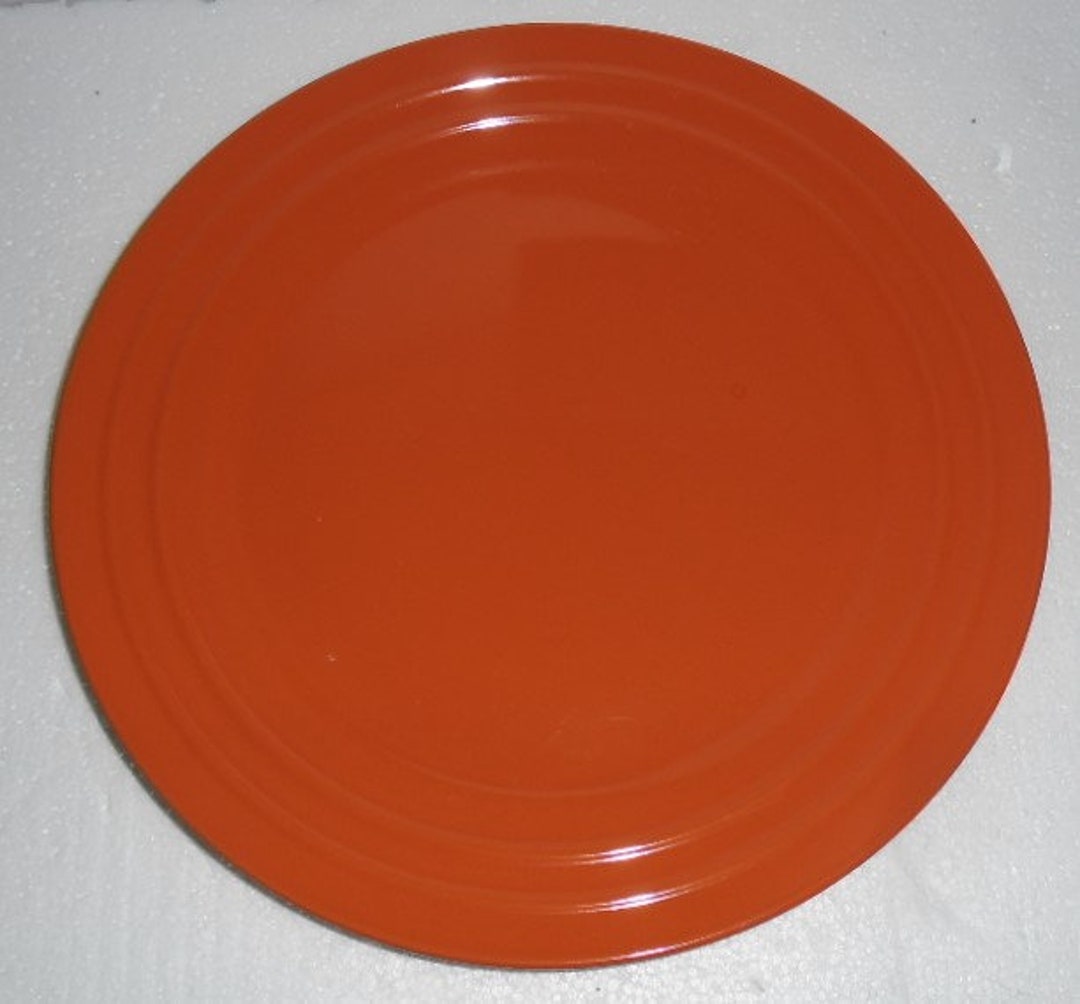 Extra Large Dinner Plate 11" in Double Ridge Style ORANGE Color by ...