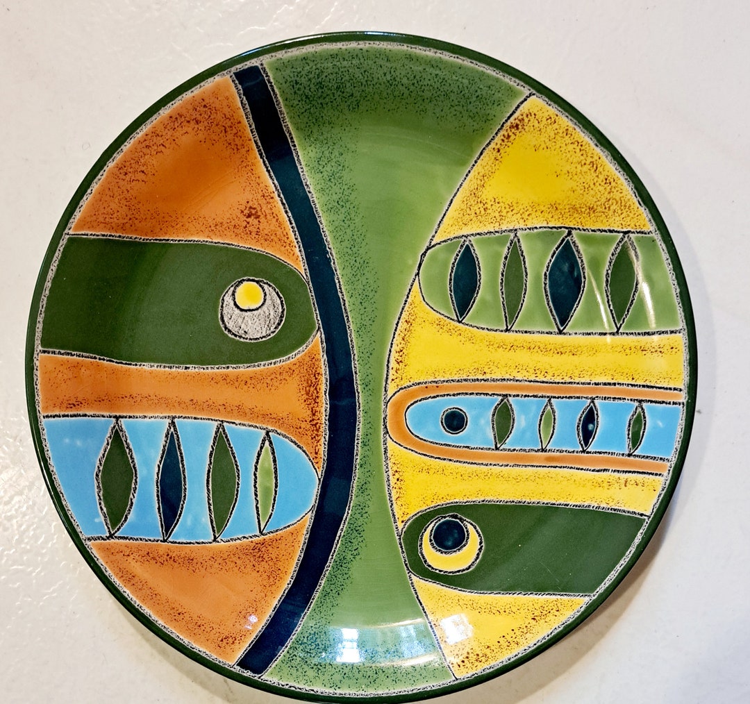 Artesa Abstract Colored Motif Style Hand Painted Ceramic Collectible ...
