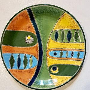Artesa Abstract Colored Motif Style Hand Painted Ceramic Collectible ...