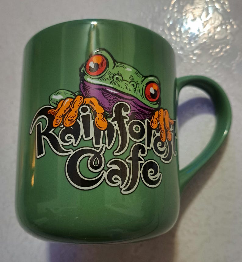 Rainforest Cafe Frog Mug, Green Paraglazed Ceramic Coffee Mug - Etsy