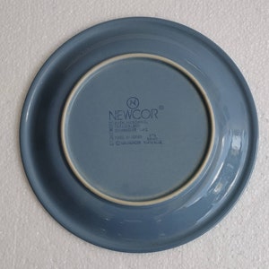 Vintage Newcor Stoneware Powder Blue Pattern Collectible Dinner Plate ...