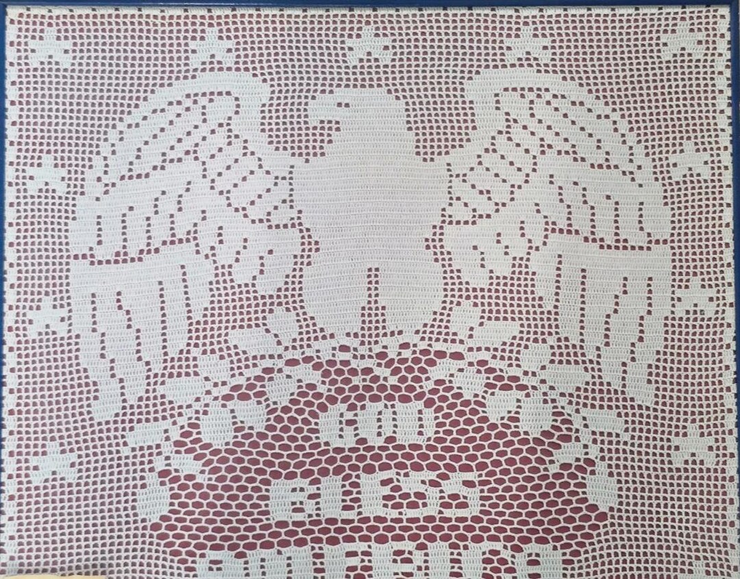 Vintage 1927 Patriotic Crochet Doily: God Bless America, Bald Eagle - Etsy