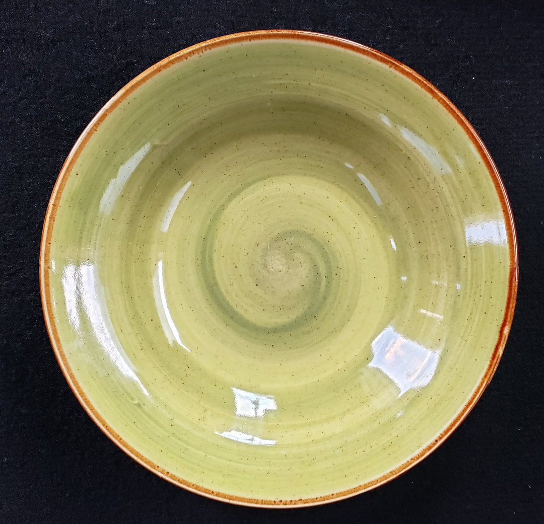 Thomson Pottery (1) Soup Bowl - Amazon - Round Green Swirl Pattern ...