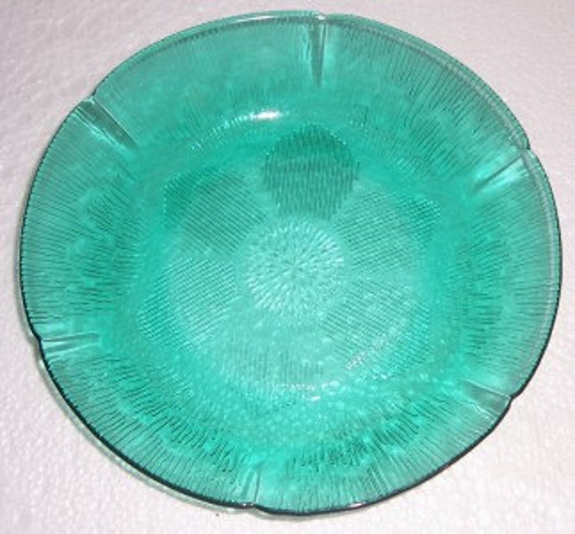 Forte Crisa Forest Green Collectible Glass Bowl 9 1/2 | Etsy