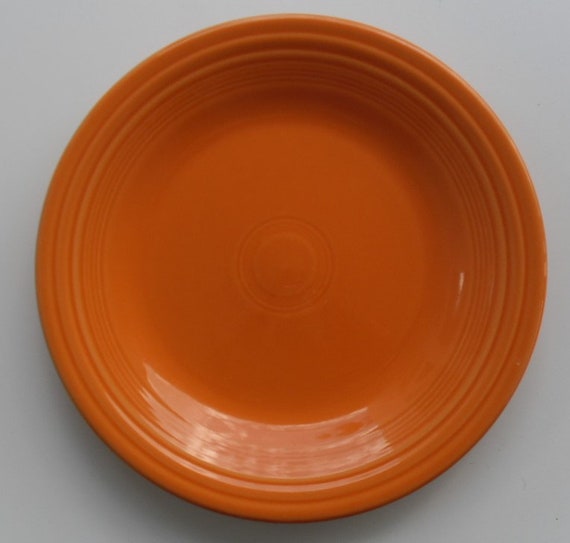 Original Bright Orange Color Dinner Serving Plate by Homer | Etsy