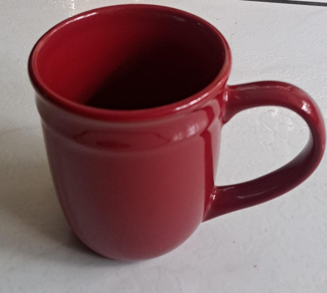 Red Large Coffee Mug "amelia" by MAINSTAYS Collection China Stoneware ...