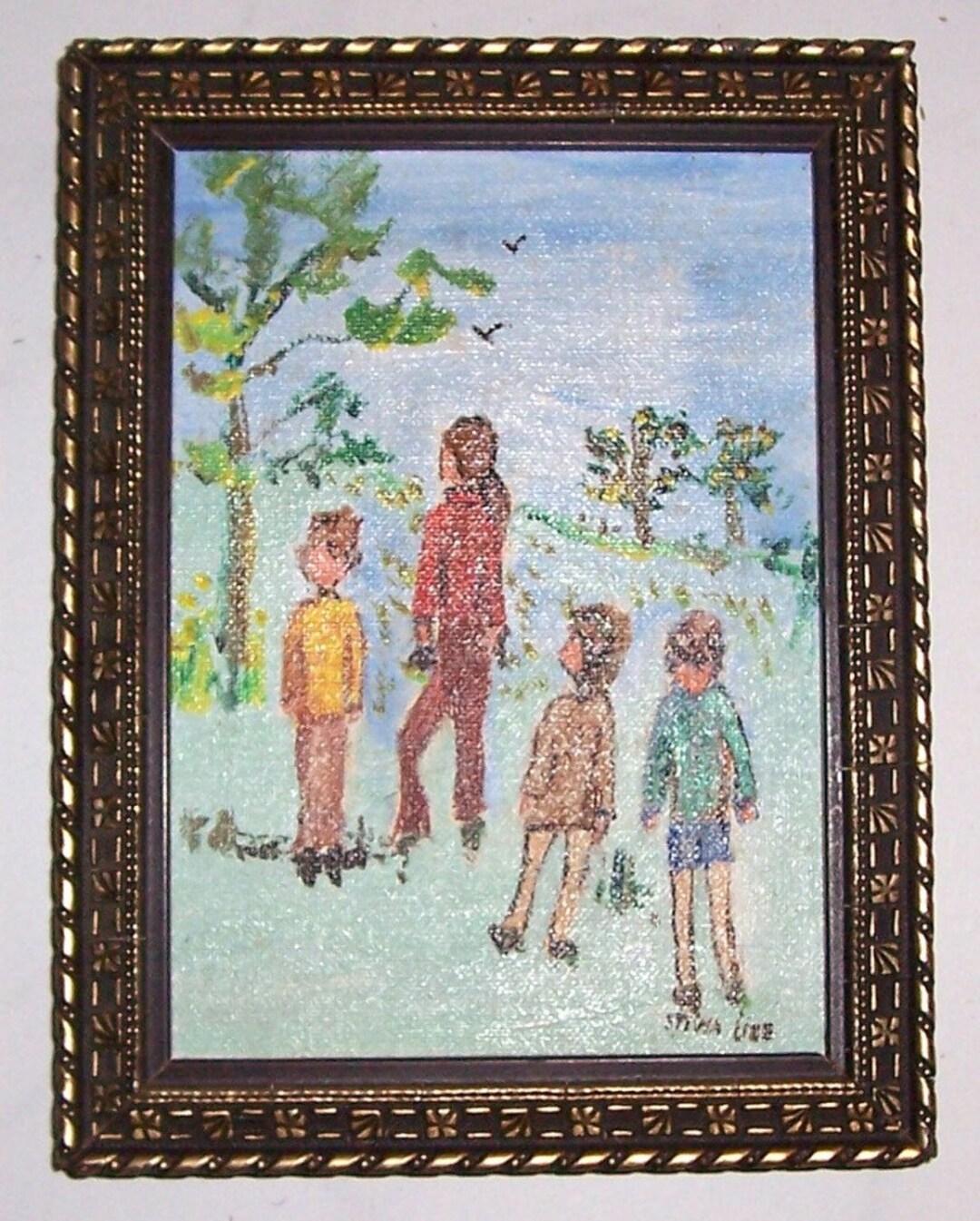 Rare Signed & Original Silvia Lieb "untitled - Family/ Children " Small ...